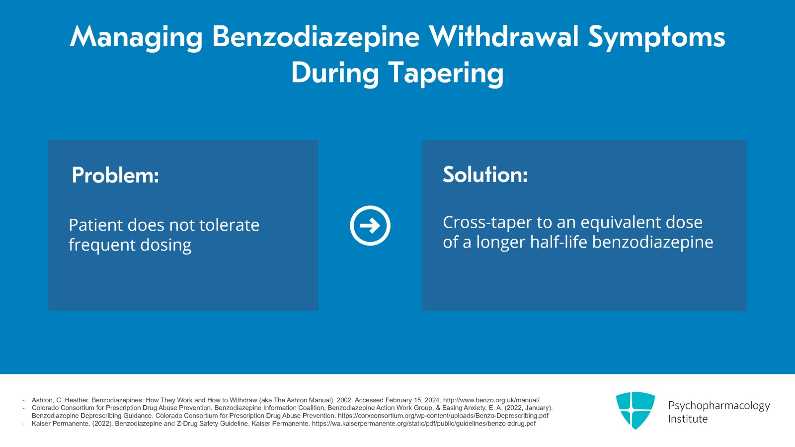 Understanding the Principles of Benzodiazepine Tapering ...